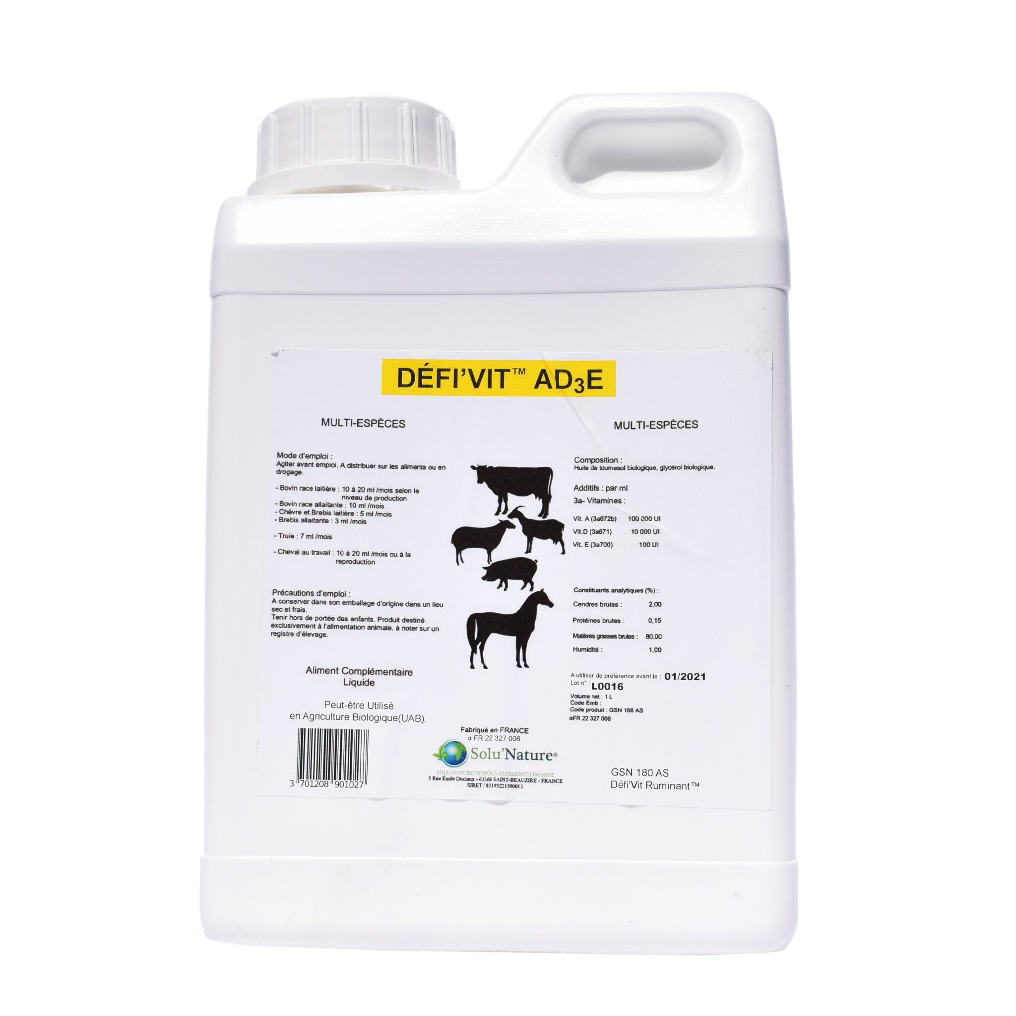 Défi'Vit AD3E - Assure les besoins en vitamines